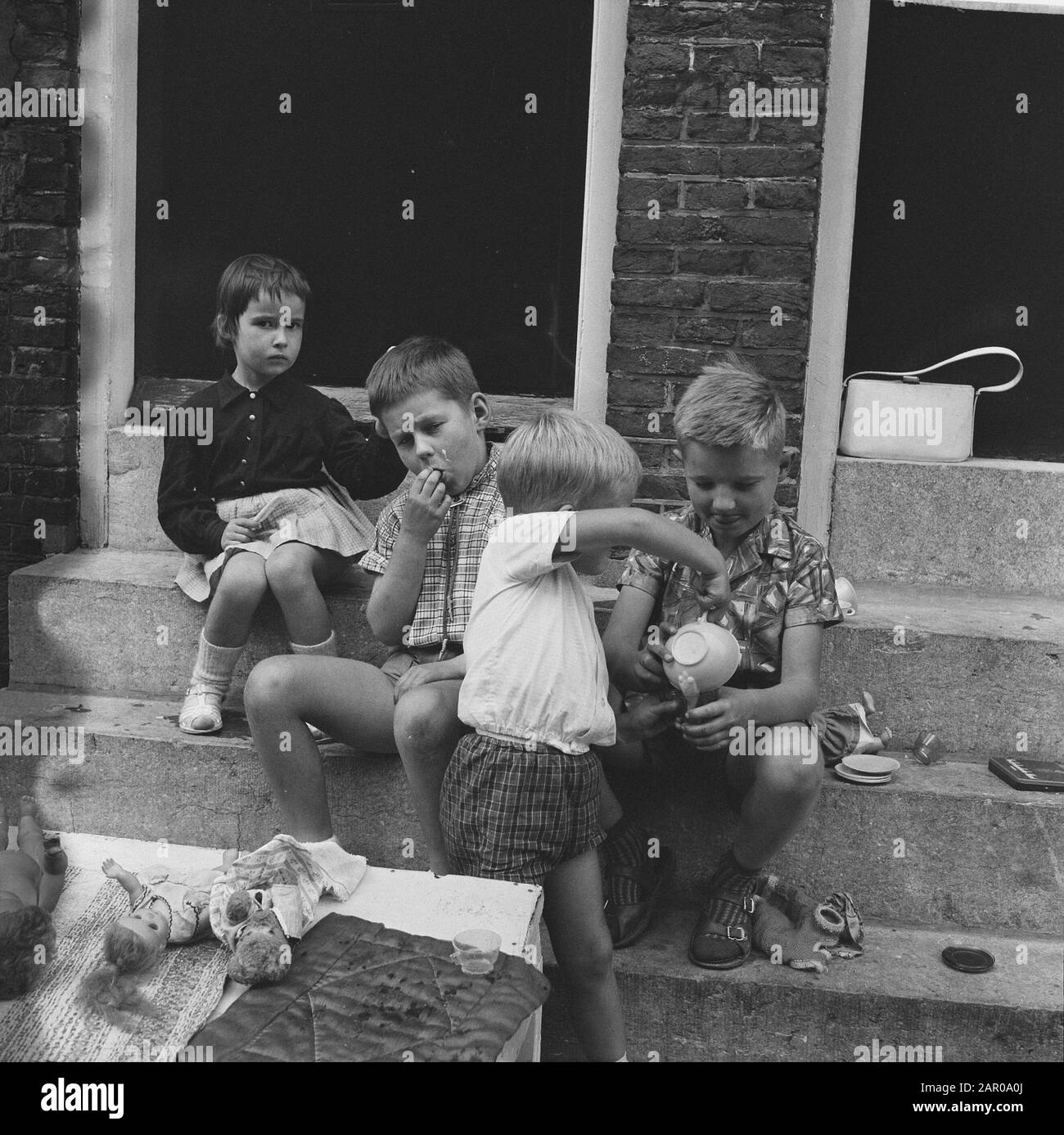 On table in summer Black and White Stock Photos & Images - Alamy