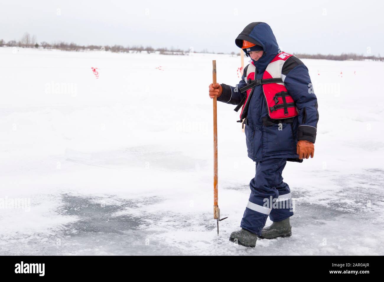 Portrait of a fitter with a bogr Stock Photo - Alamy