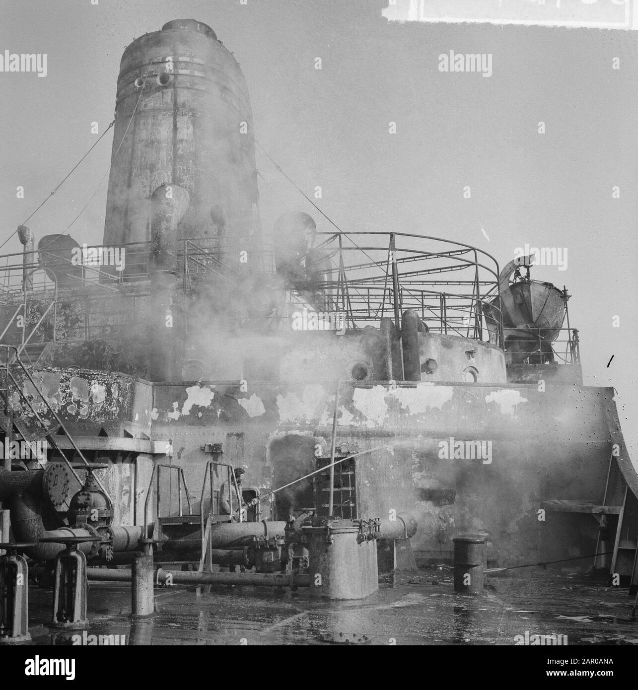 Ship disaster on Westerschelde near Rilland Bath. The starboard hole of ...