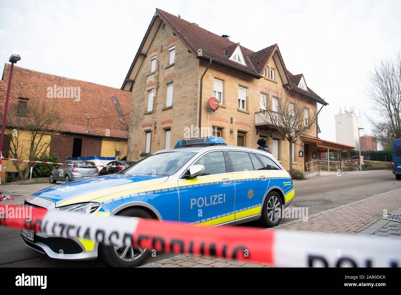 Rot Am See, Germany. 25th Jan, 2020. The day after the fatal shots in ...