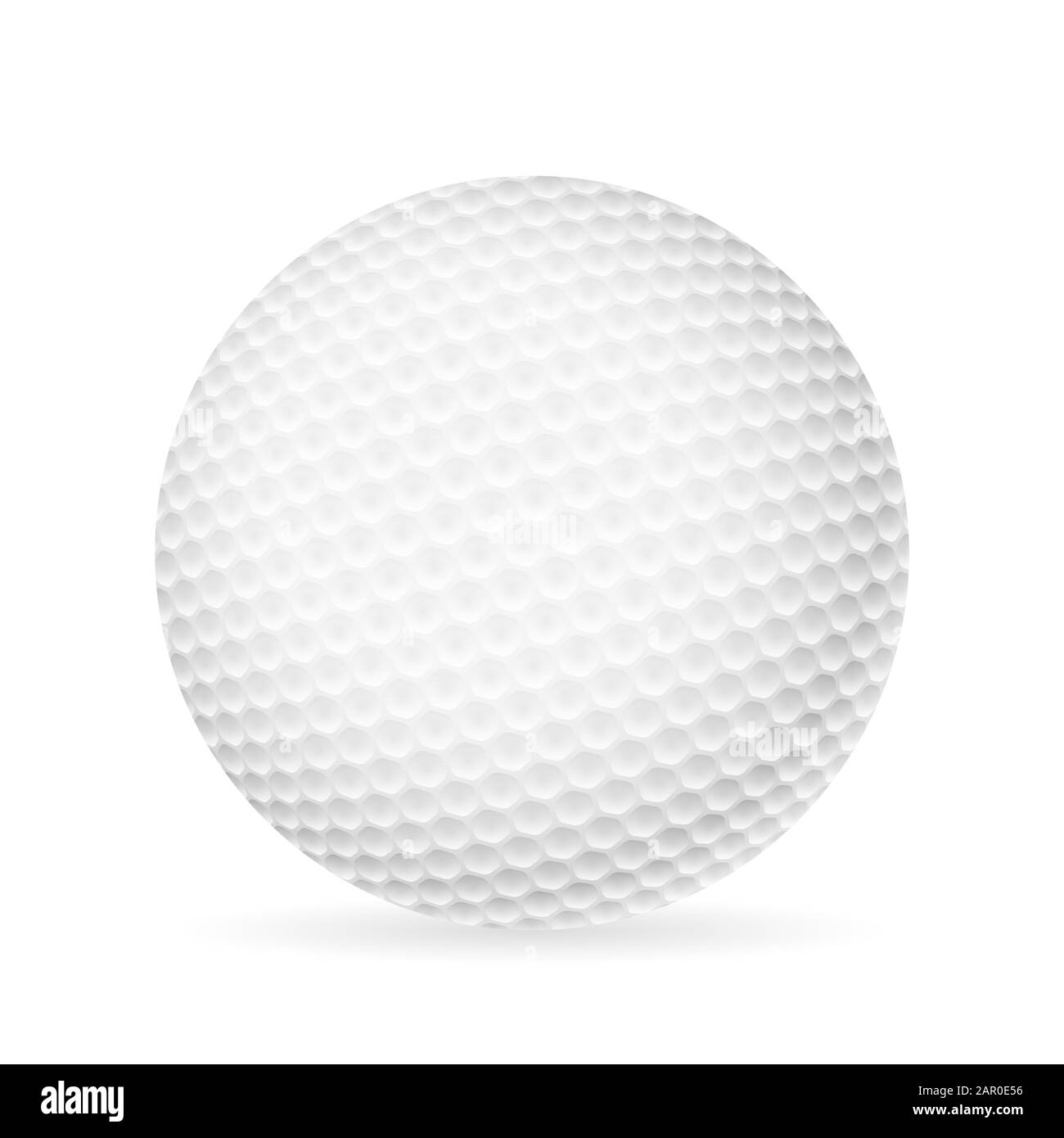 Golf ball on a white background. Vector illustration Stock Photo - Alamy