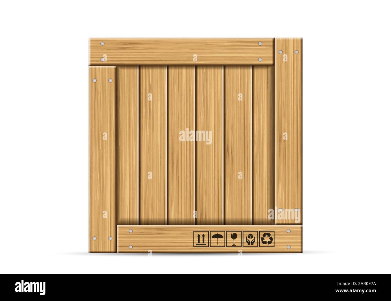Wooden box on a white background. Vector illustration Stock Photo - Alamy