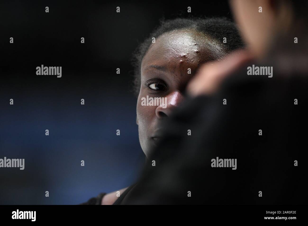 Graz, Austria. 24th Jan, 2020. Mae Berenice MEITE from France, with her ...