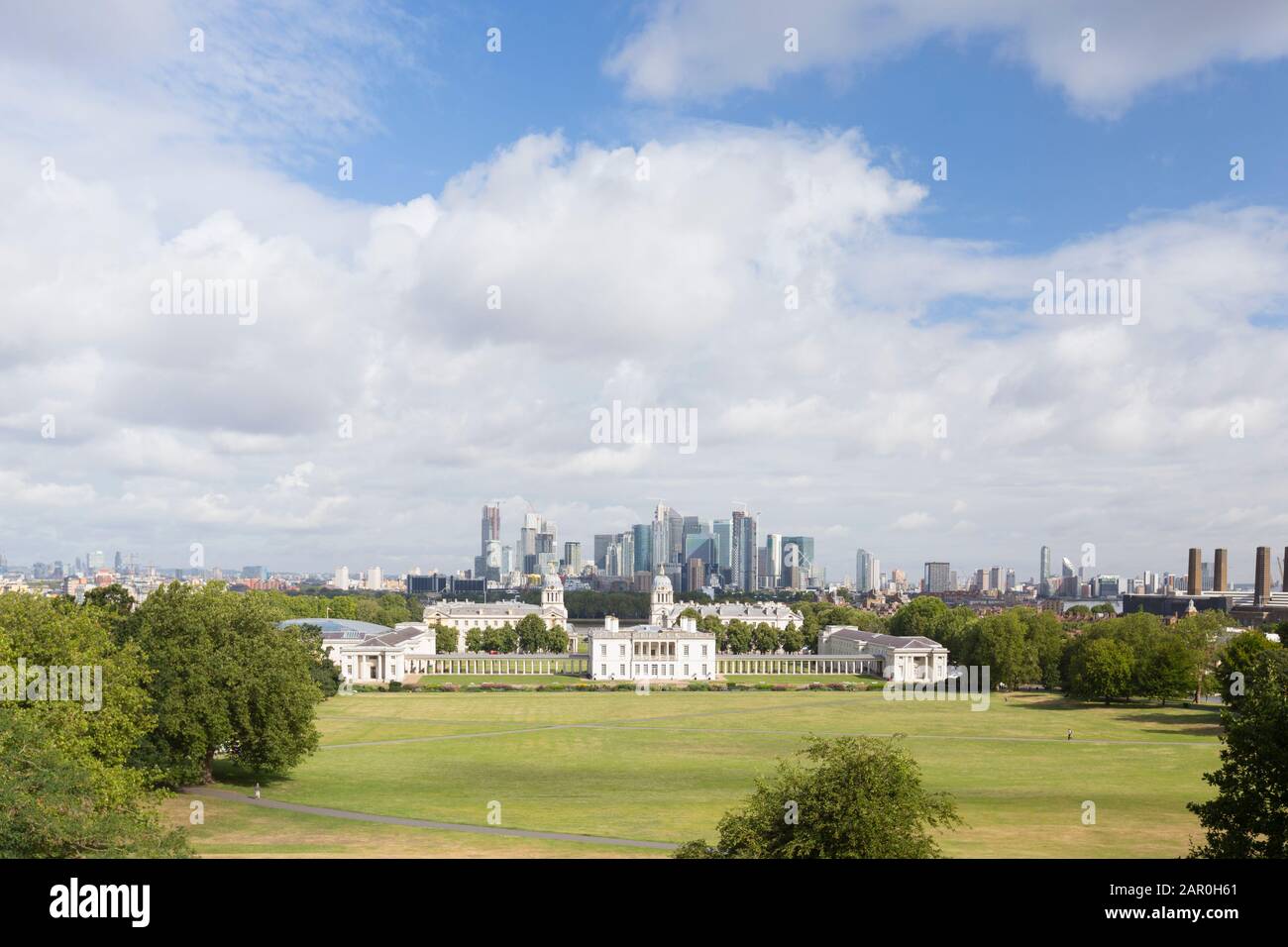 London skyline from greenwich panorama hi-res stock photography and ...