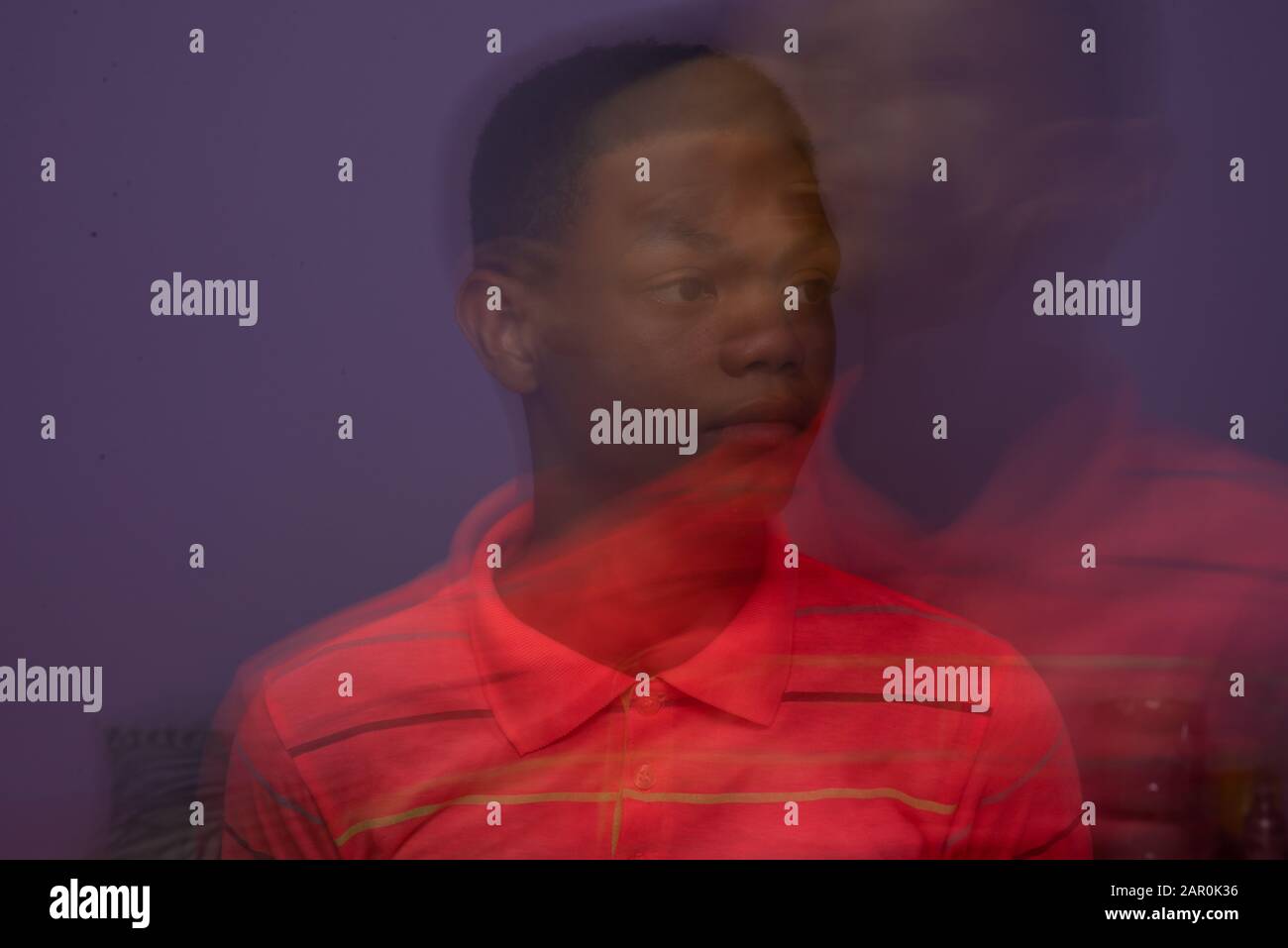 Blurred motion image of young boy Stock Photo - Alamy