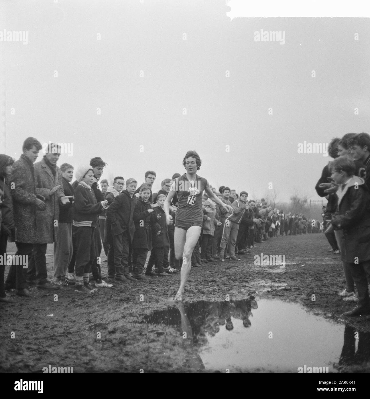 Gerda kraan won annual maple leaf running race Black and White Stock ...