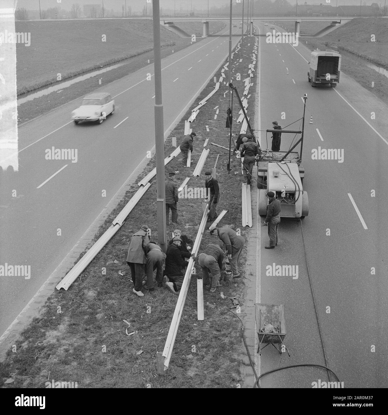 Security on road Black and White Stock Photos & Images - Alamy