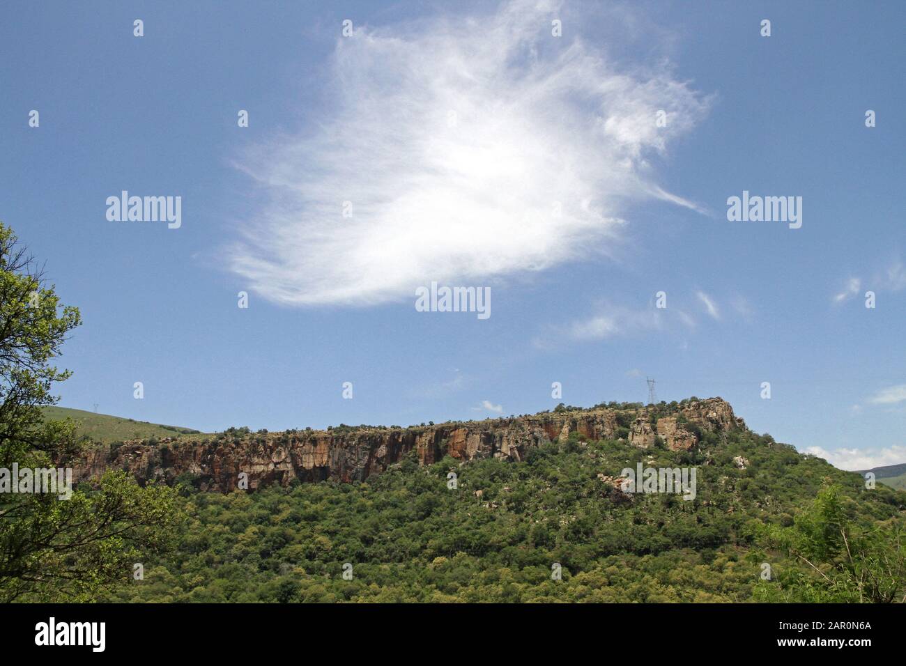 Cliff canyon above Waterval Boven Waterfall (officially known as ...