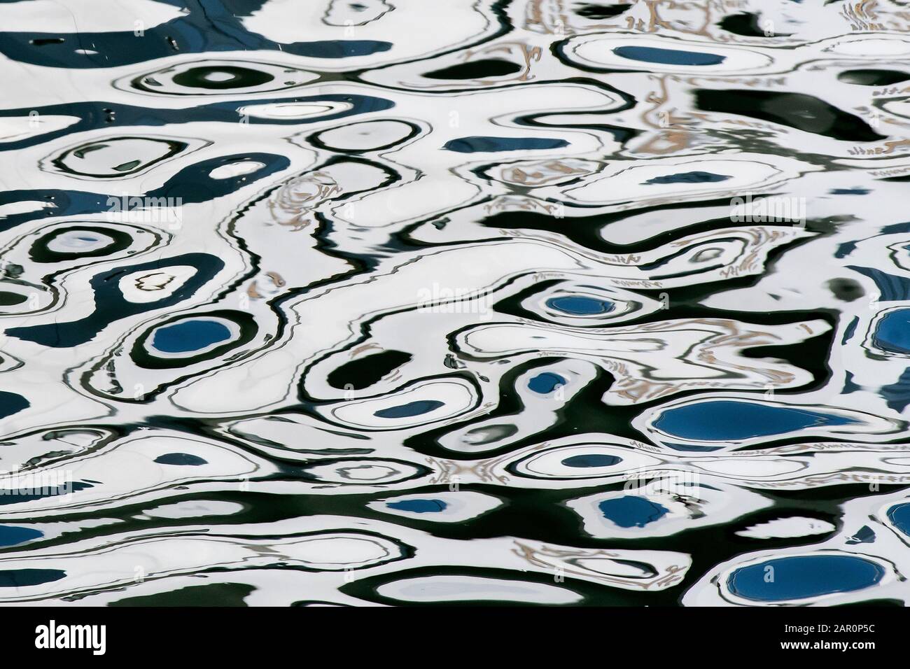 Abstract water reflection pattern at Sheepshead bay Stock Photo - Alamy