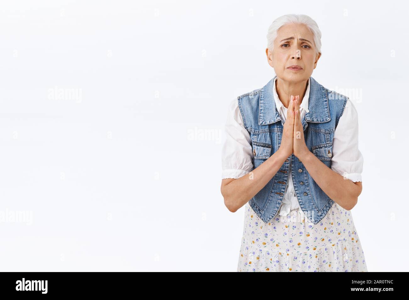 Old lady begging you for favor, need help asap. Modern grandmother ...