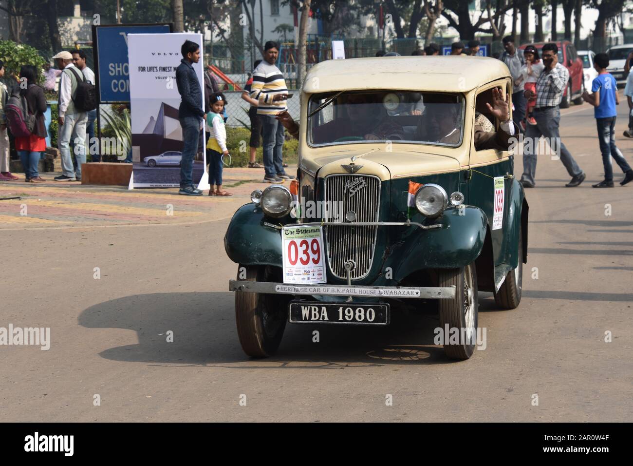 1937 Austin Seven car 7 hp and 4 cylinder engine. India WBA 1980 Stock ...