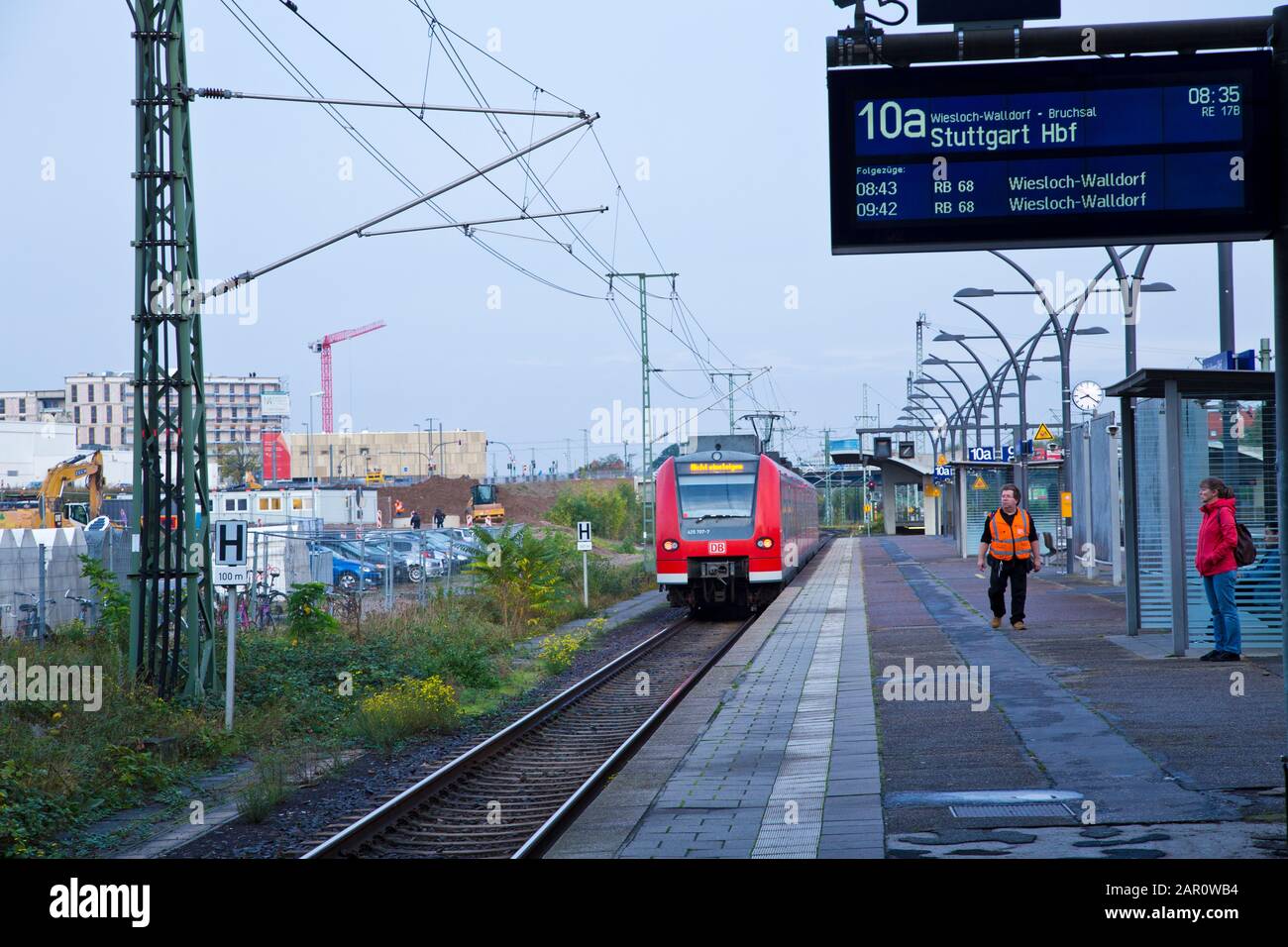 Heidelberg, Germany-October 2019 : The Regional train stop at ...