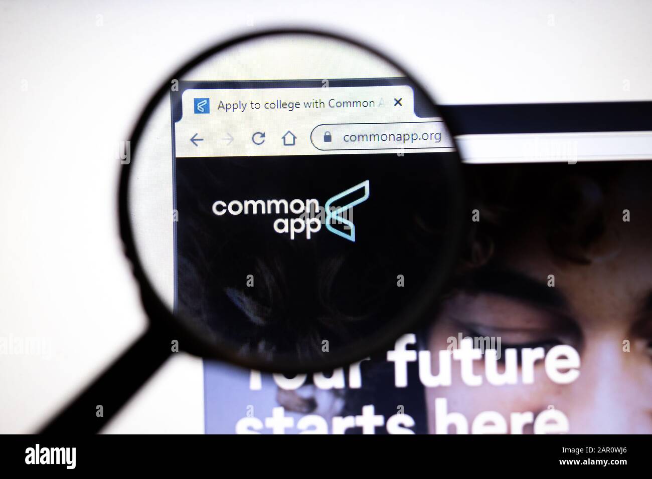 Los Angeles, California, USA - 23 January 2020: Common App website page ...