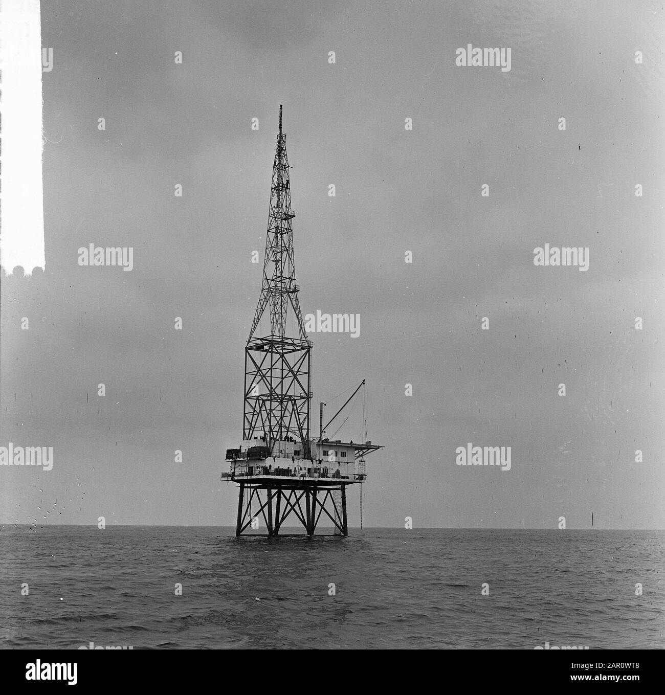 North sea offshore platform Black and White Stock Photos & Images - Alamy