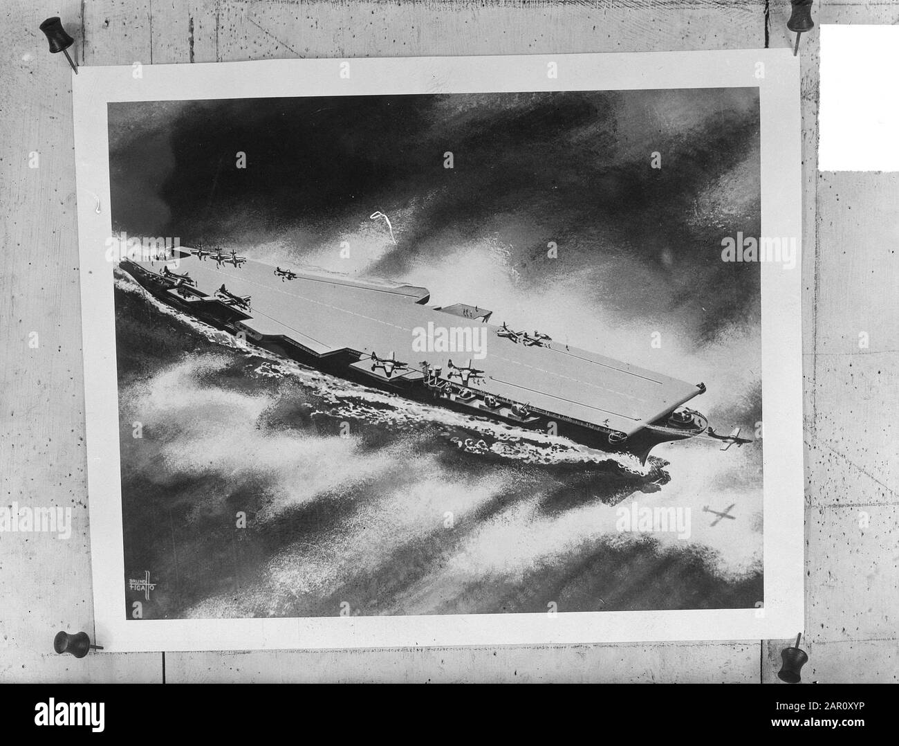 Design of a new class aircraft carrier [without command tower ...