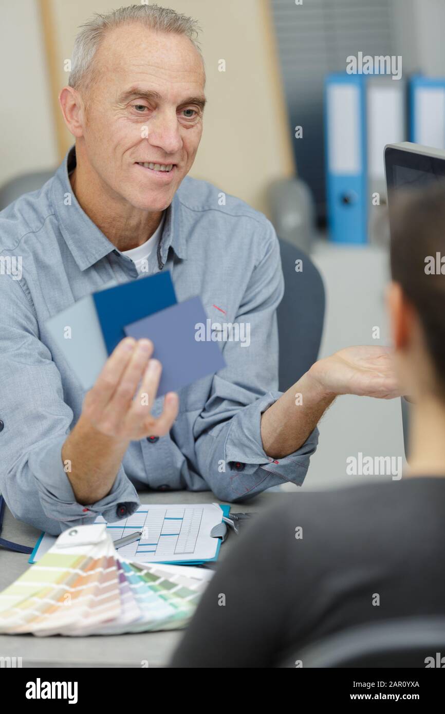 design studio architect creative occupation blueprint concept Stock ...