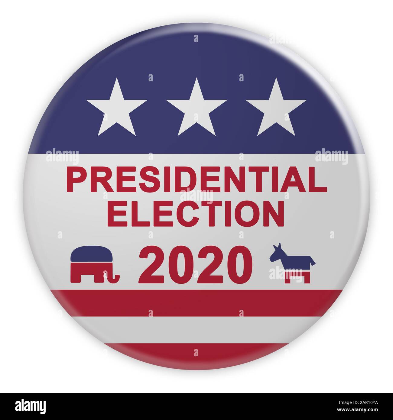 USA Politics News Badge: 2020 Presidential Election Button With US Flag ...