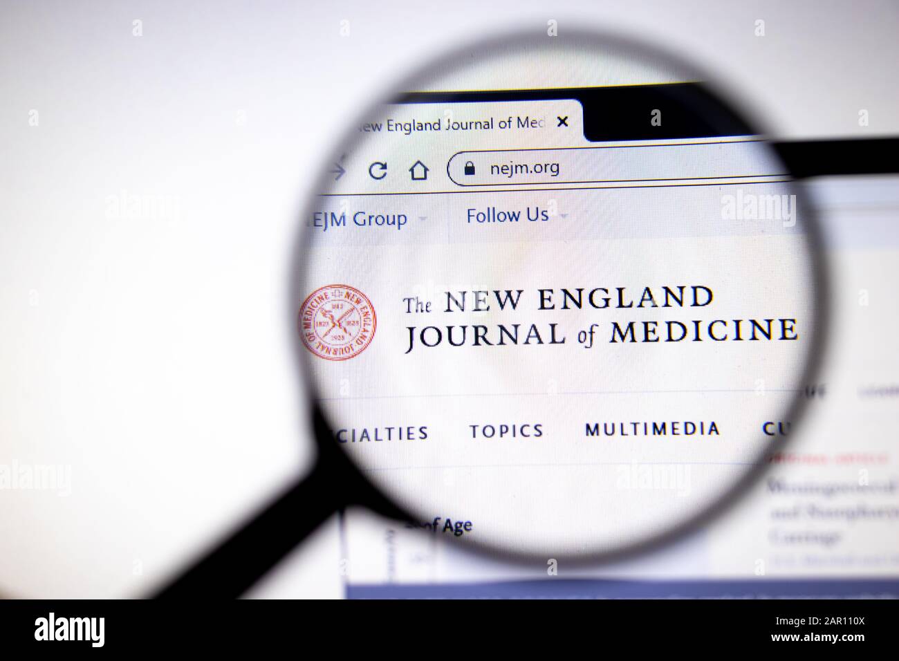Los Angeles, California, USA - 25 January 2020: The New England Journal ...