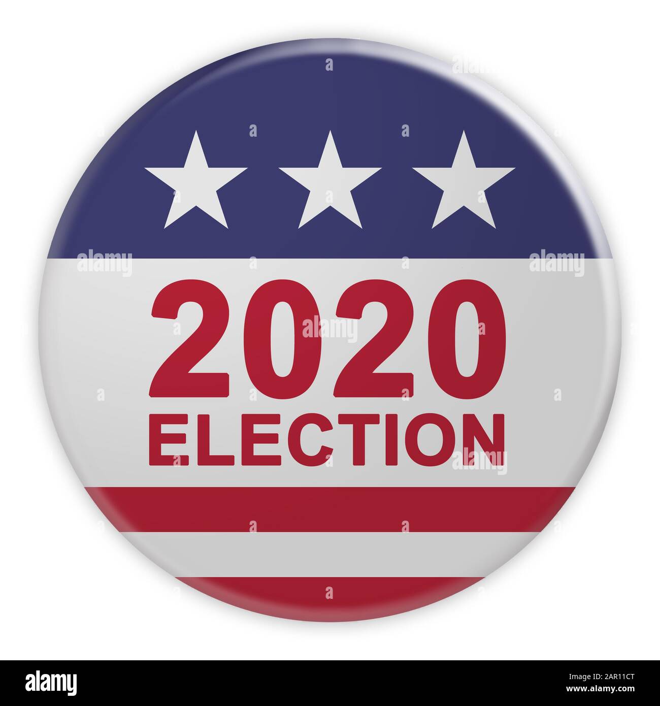USA Politics News Badge: 2020 Election Button With US Flag, 3d ...
