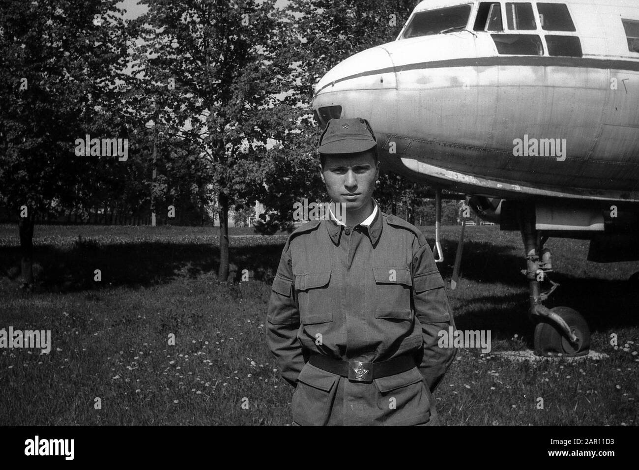 STUPINO, MOSCOW REGION, RUSSIA - CIRCA 1992: A soldier of the Russian ...