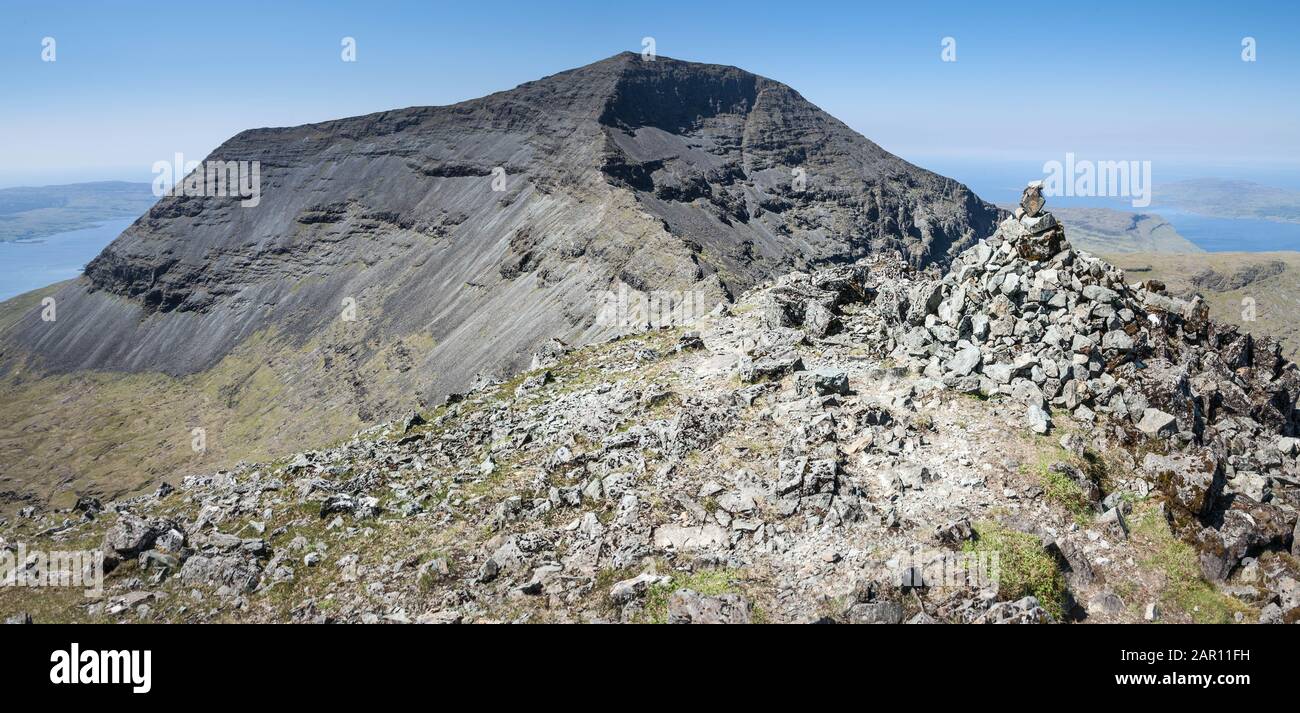North east ridge of Ben More (Munro 966M) from summit cairn of A'Chioch ...
