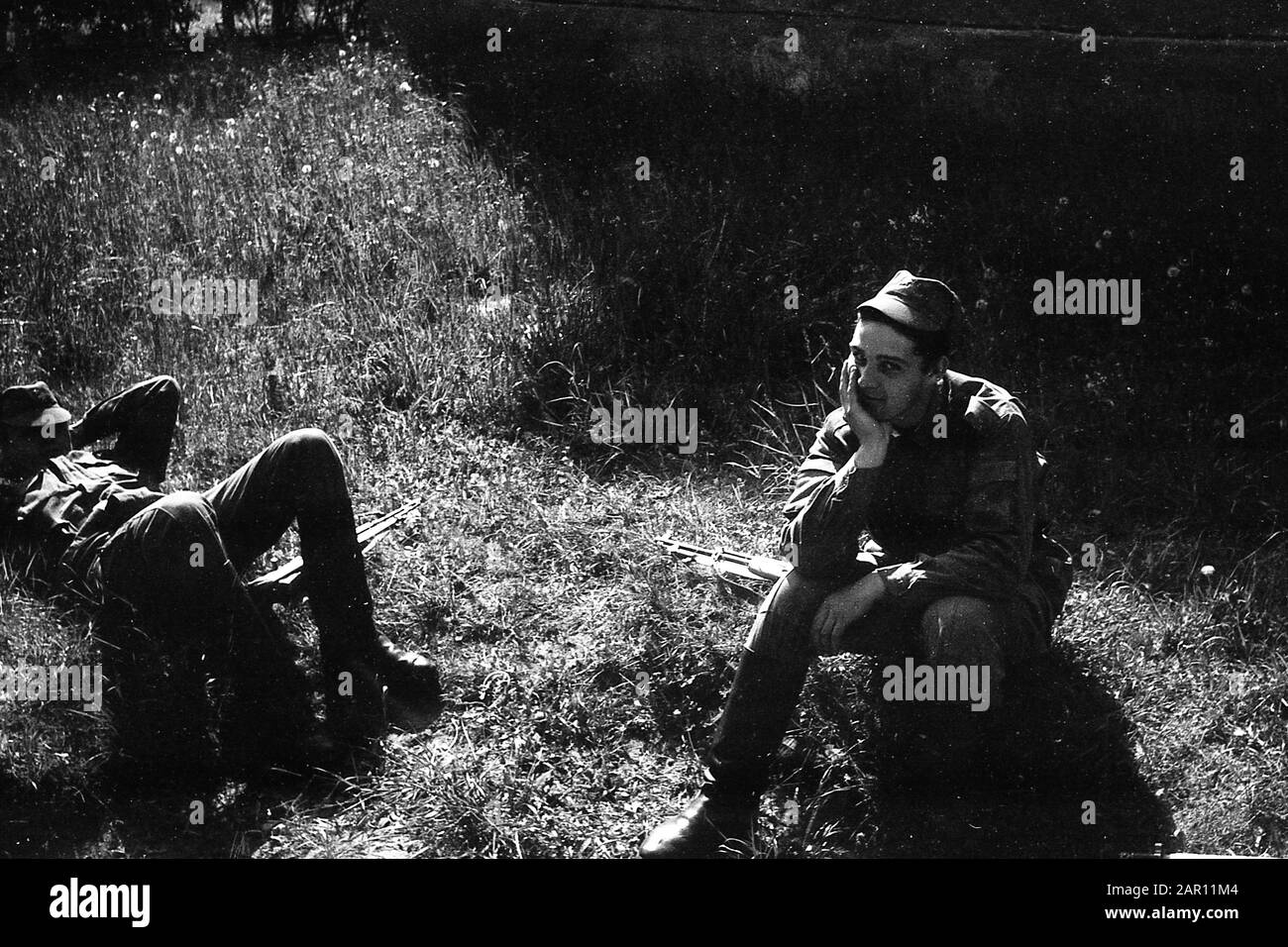 STUPINO, MOSCOW REGION, RUSSIA - CIRCA 1992: Soldiers of the Russian ...