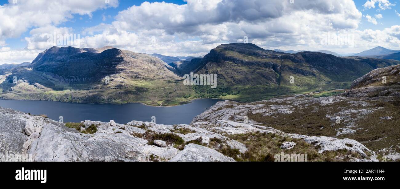 Beinn Eighe, UNESCO Biosphere Reserve.Showing Slioch mountain standing ...