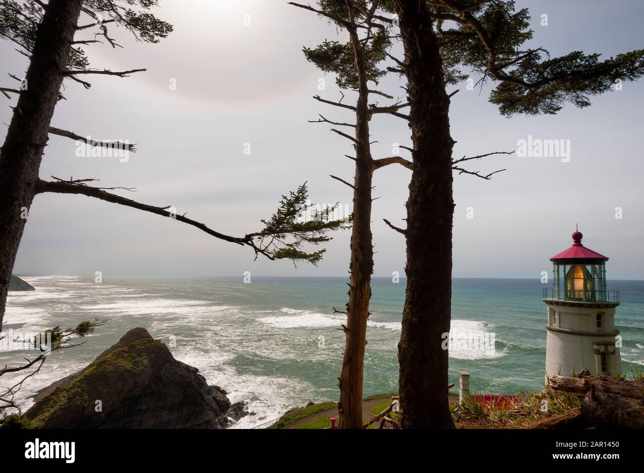 Heceta Head Lighthouse near Florence, on the Oregon Coast, opened in ...