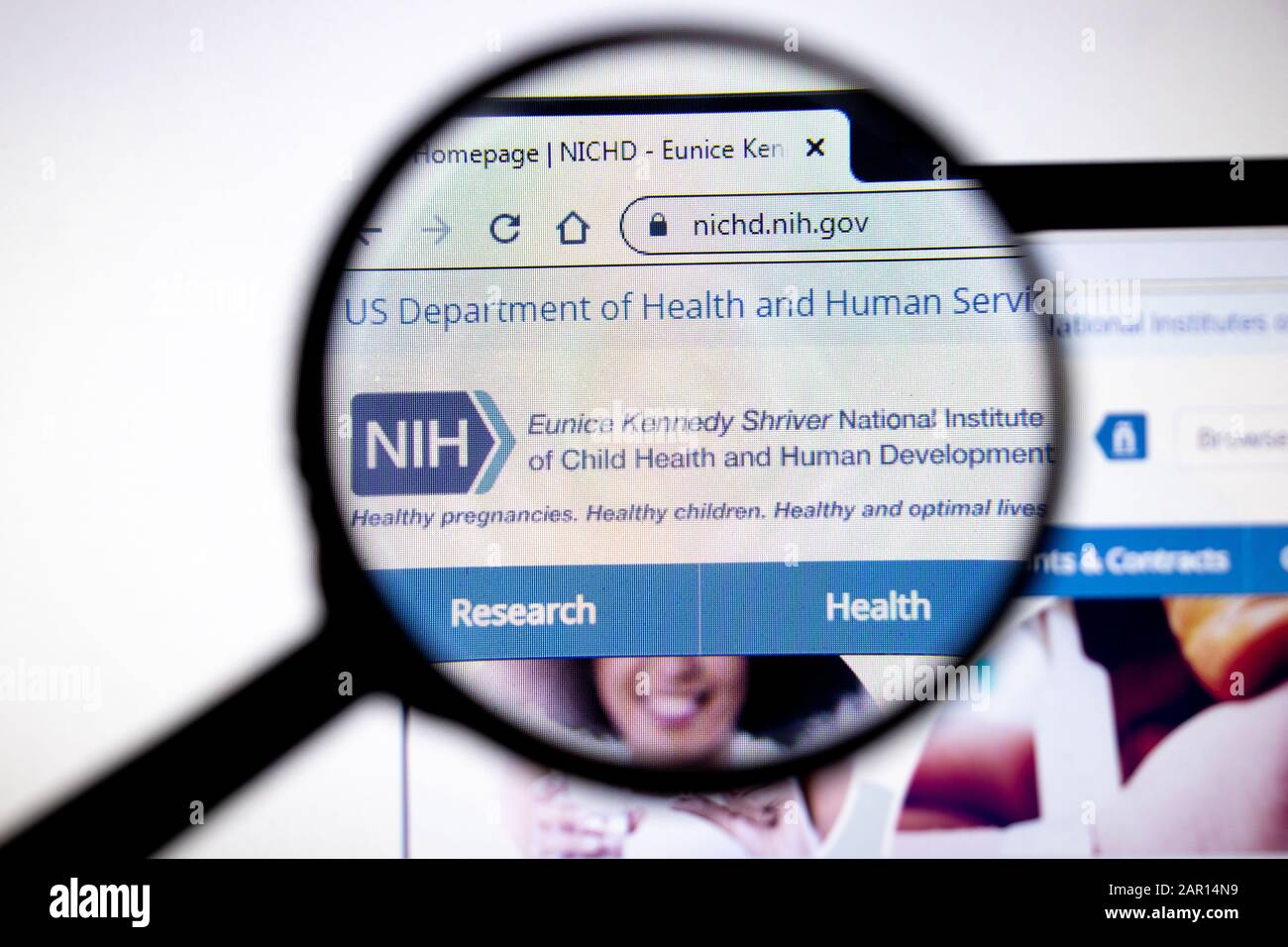 Los Angeles, California, USA - 25 January 2020: NIH website page. Nichd ...