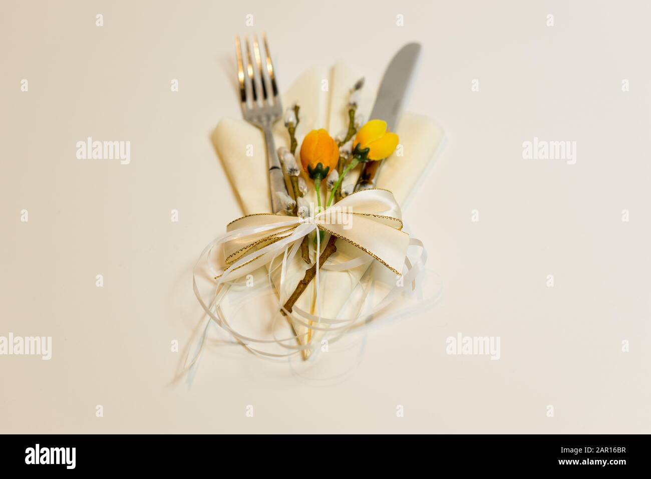 spring-like cutlery set Stock Photo - Alamy
