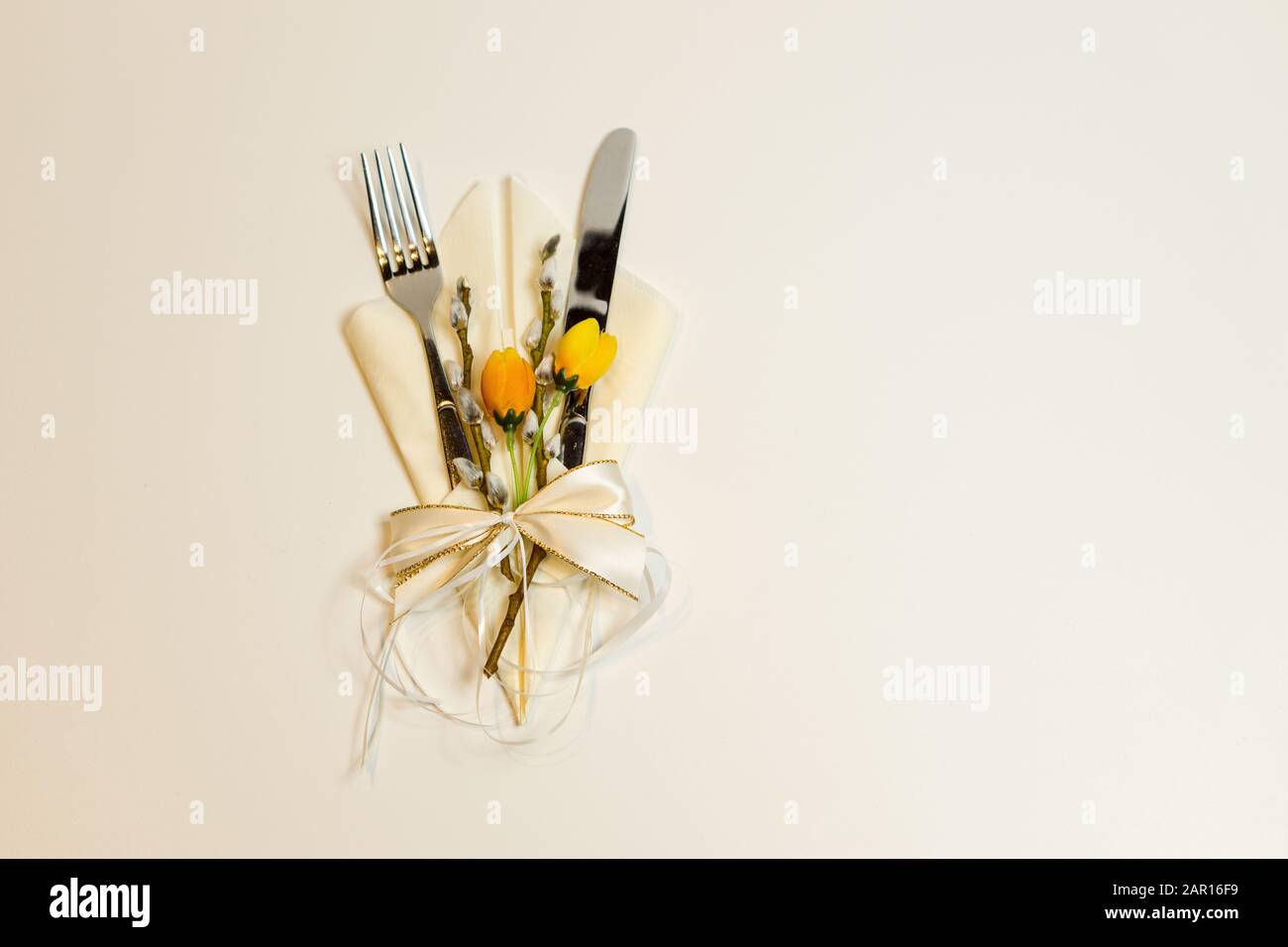 spring-like cutlery set Stock Photo - Alamy