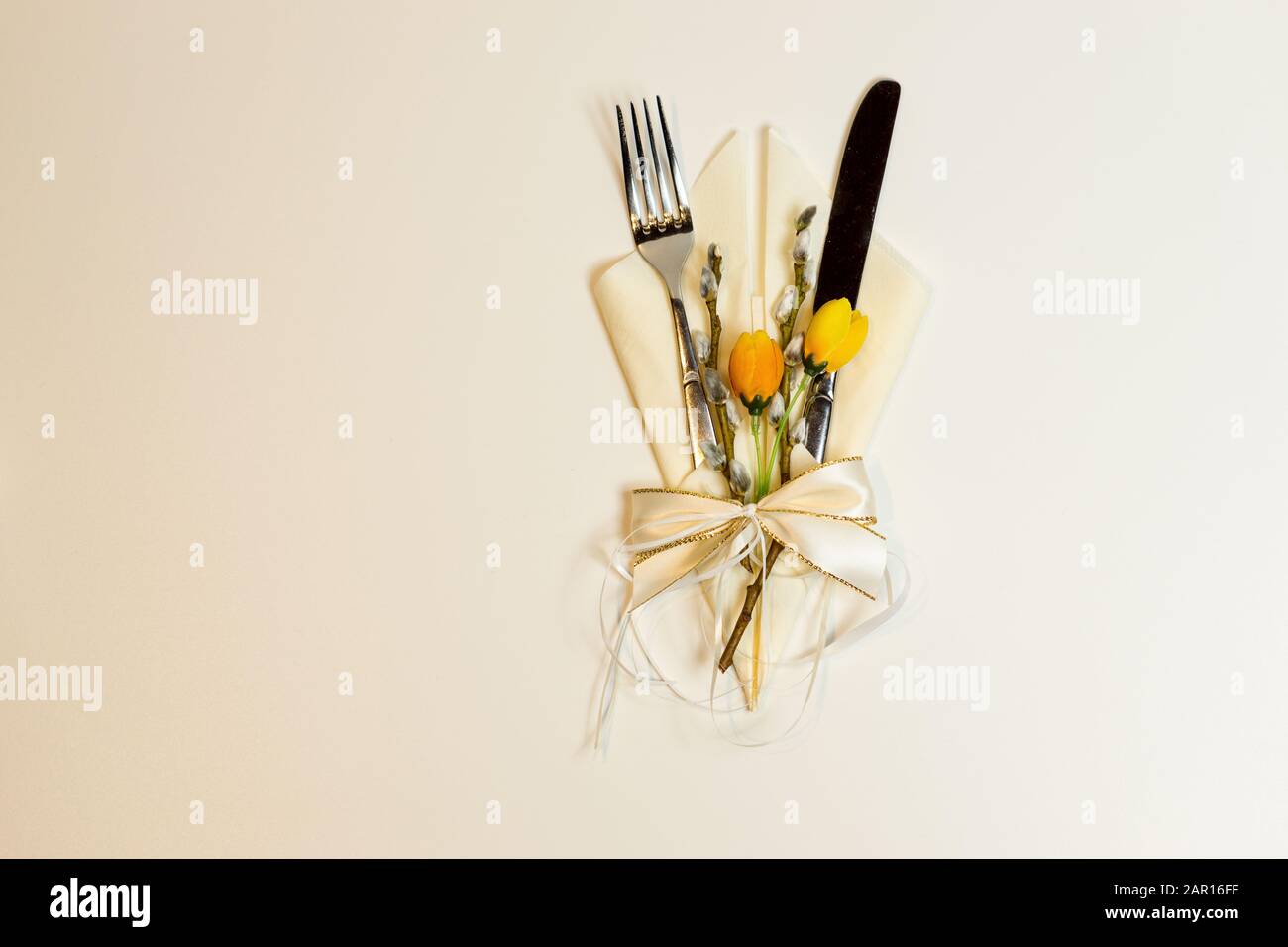 spring-like cutlery set Stock Photo - Alamy