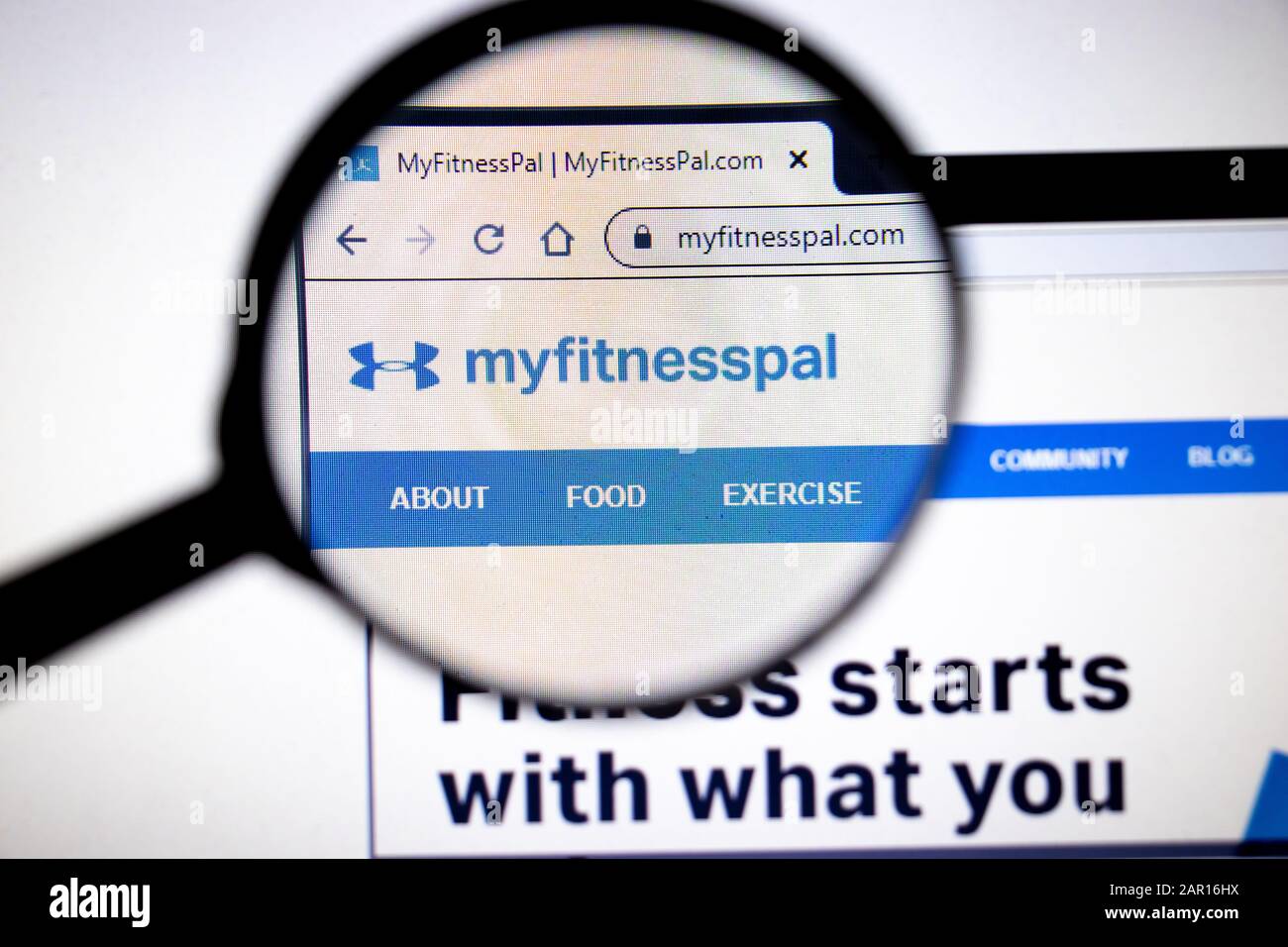 Myfitnesspal Opening Screen