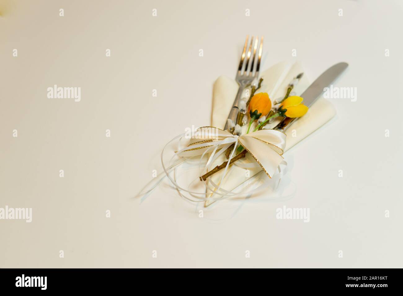 spring-like cutlery set Stock Photo - Alamy