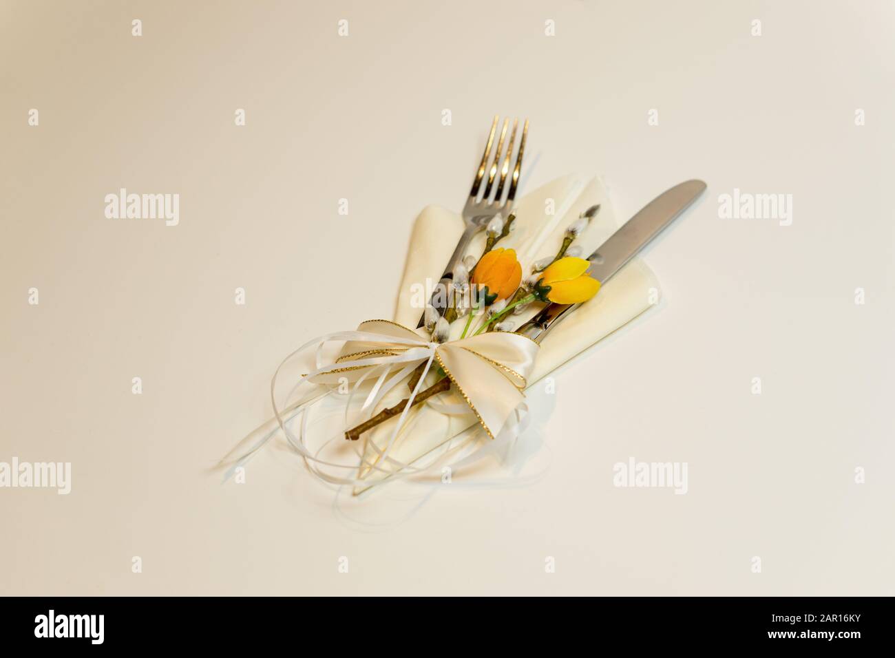 spring-like cutlery set Stock Photo - Alamy