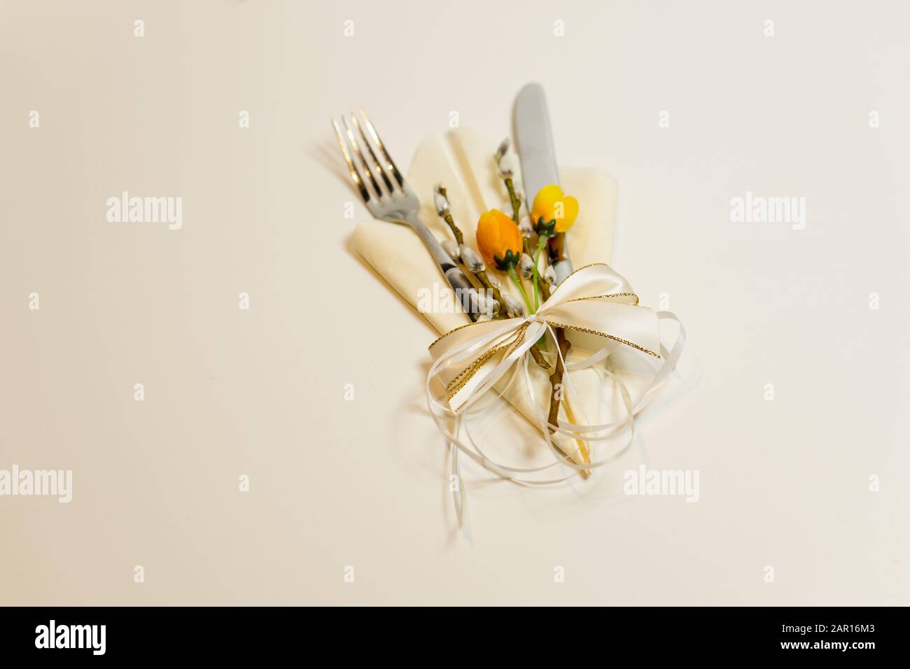 spring-like cutlery set Stock Photo - Alamy