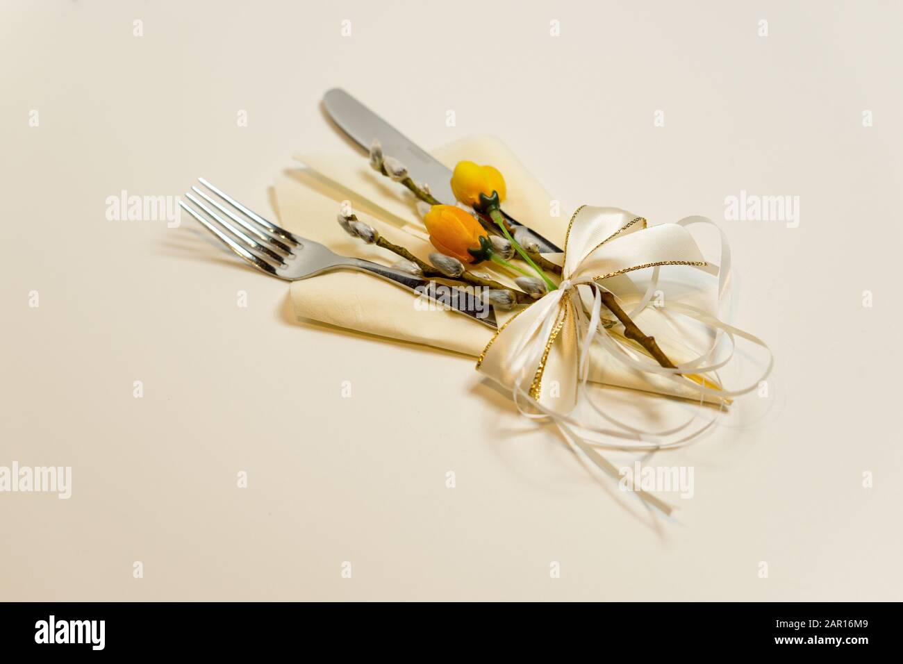 spring-like cutlery set Stock Photo - Alamy