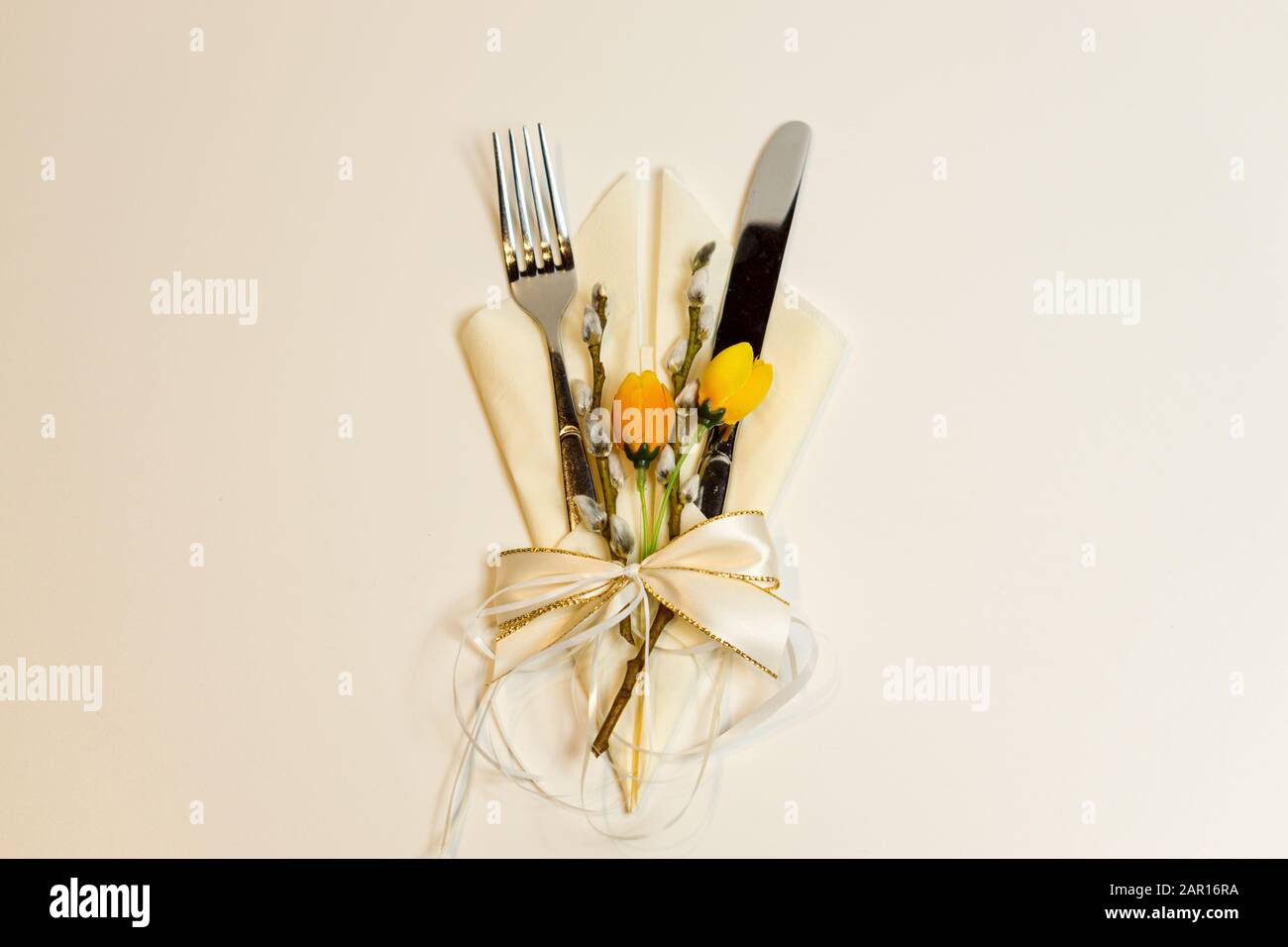 spring-like cutlery set Stock Photo - Alamy
