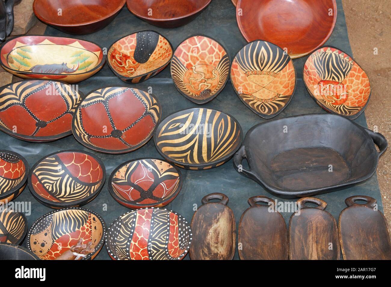 Souvenirs for sale at the entrance of Blyde River Canyon, Mpumalanga ...