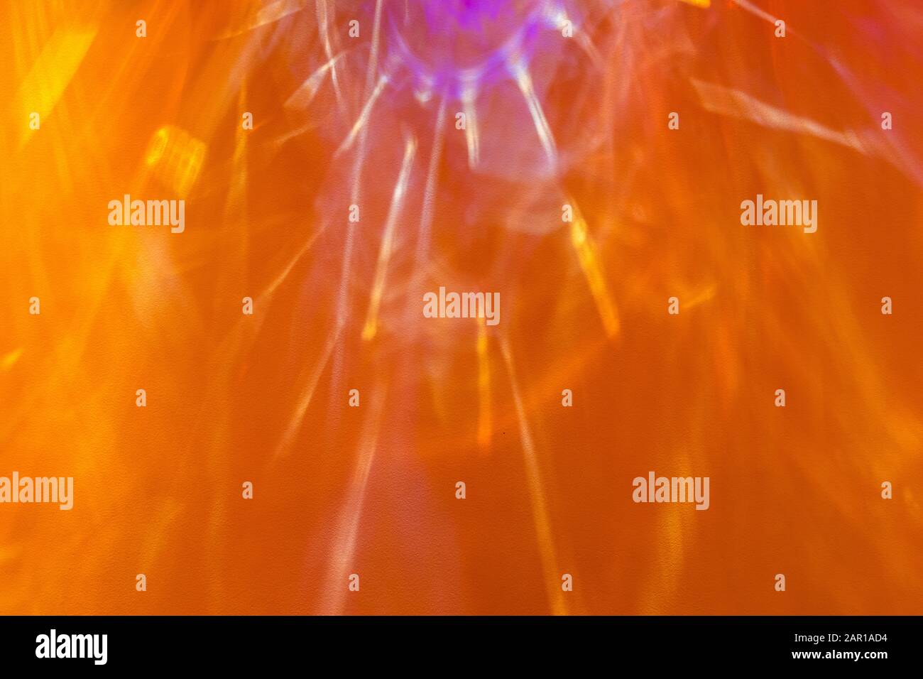 Abstract orange background with bright led light on wall Stock Photo ...