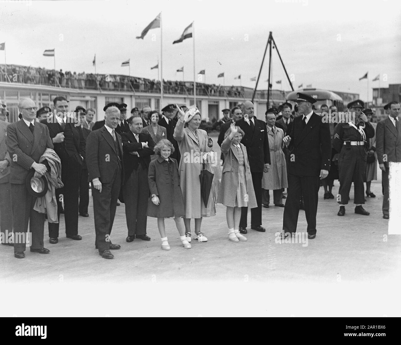 First KLM flight to Canada. Royal family waving Date: May 27, 1949 ...