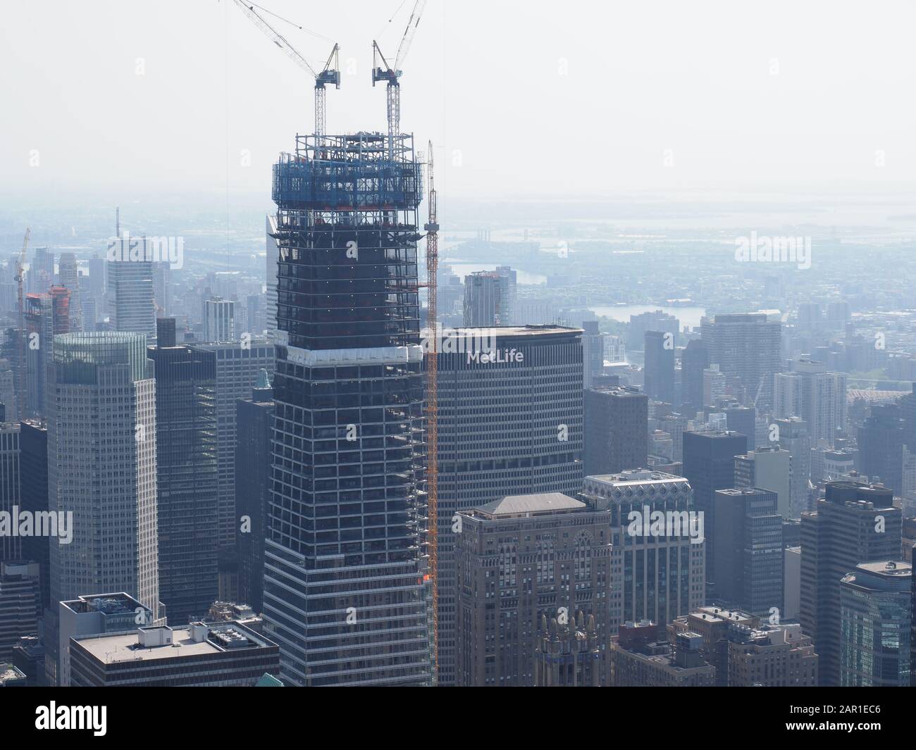 New York, USA - May 31, 2019: Overview of midtown including the Metlife ...