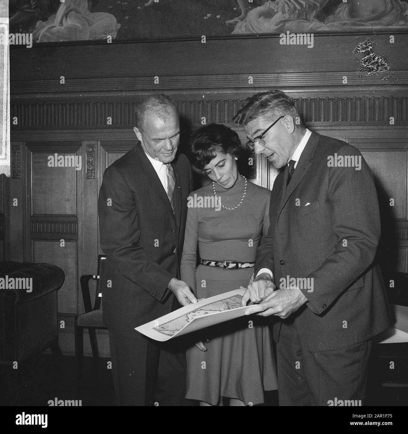 Astronaut John Glenn and wife Anna Margaret Castor received by mayor ...