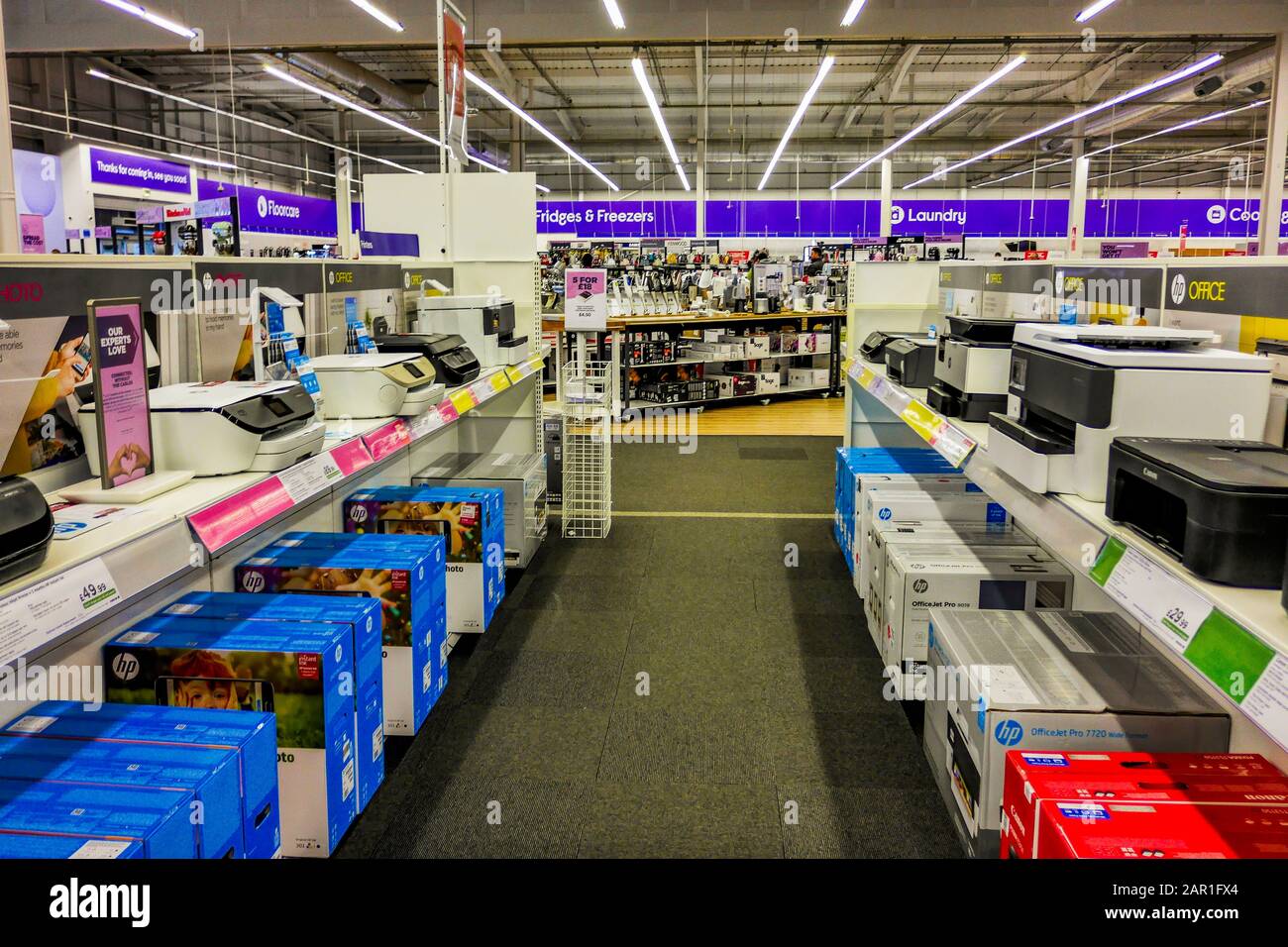 inside electrical retailer store Stock Photo - Alamy