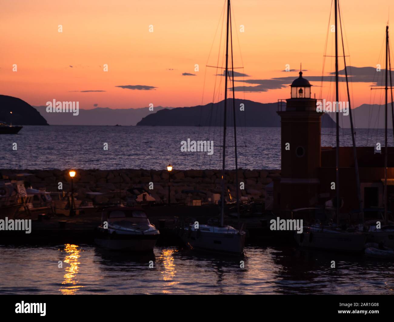 harbour and the yachts at dramatic sunset Stock Photo - Alamy