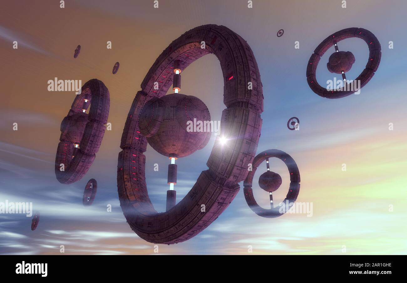 3d render. Unidentified flying object Stock Photo - Alamy