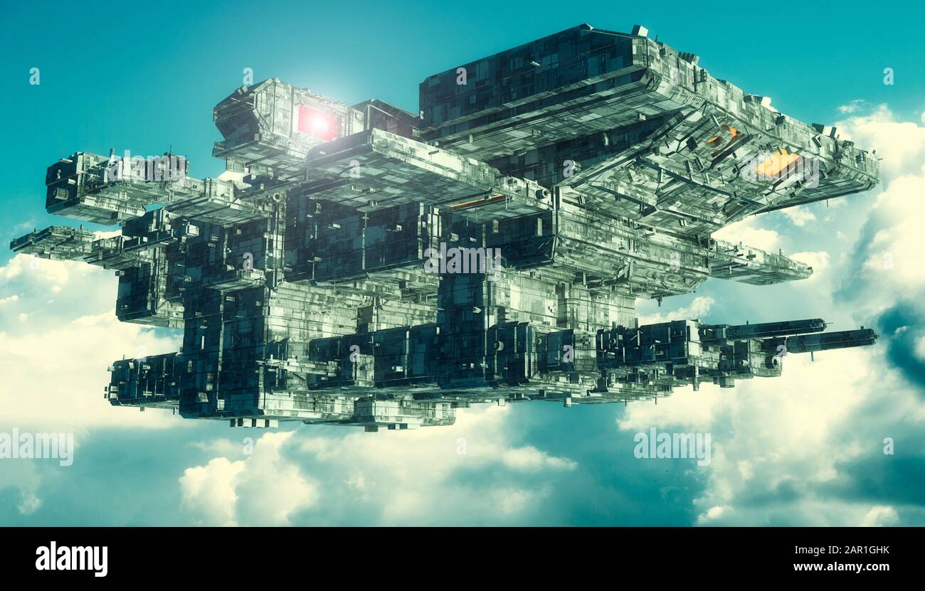 3d render. Unidentified flying object Stock Photo - Alamy
