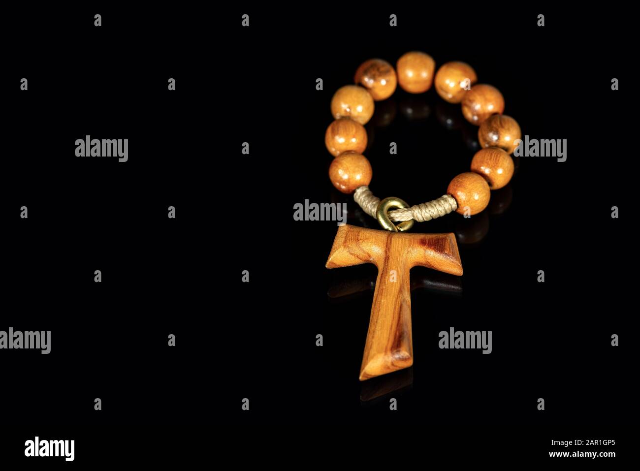 Tau, wooden cross in shape of the letter t (religious symbol of St ...