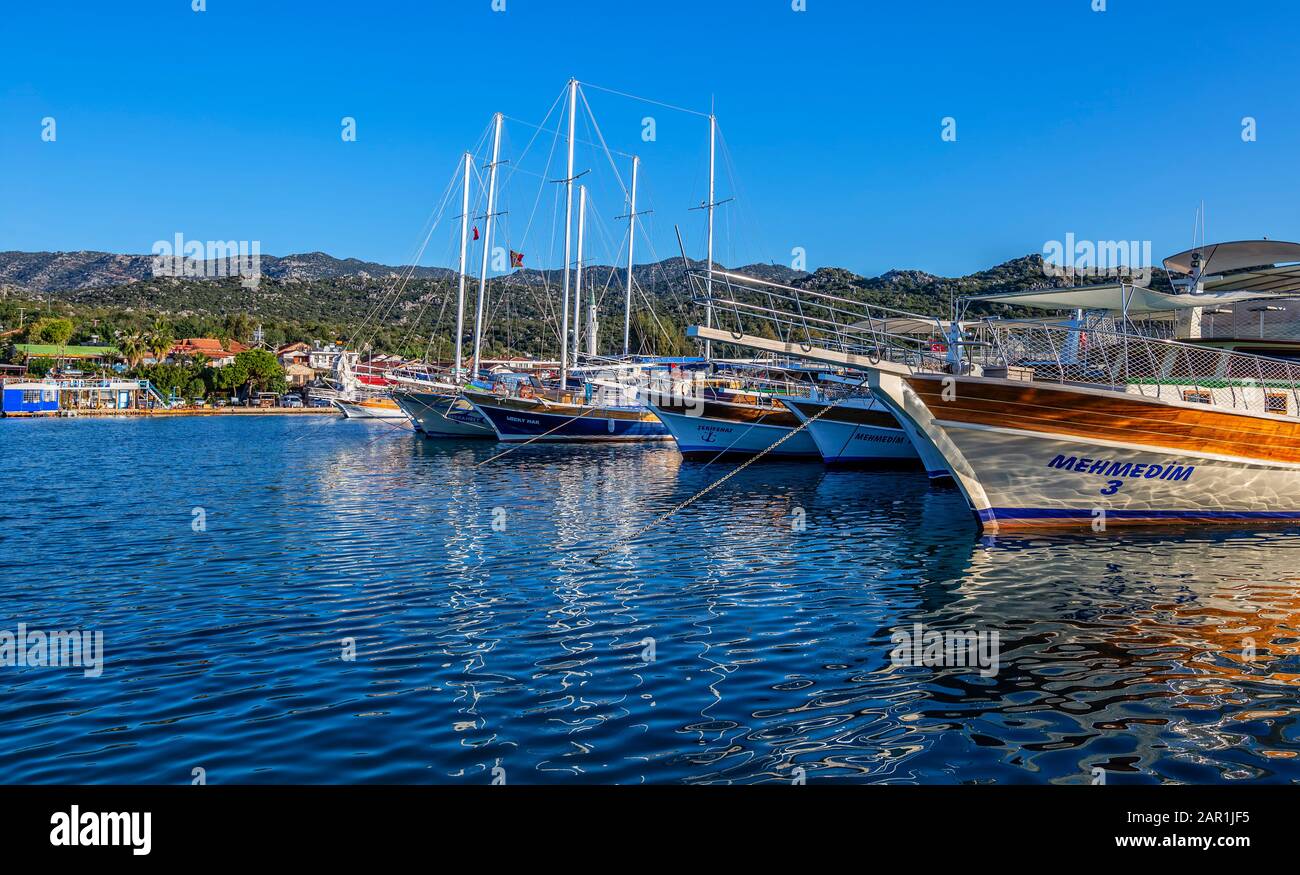 Üçağız, the humble village of Kekova bay Stock Photo - Alamy