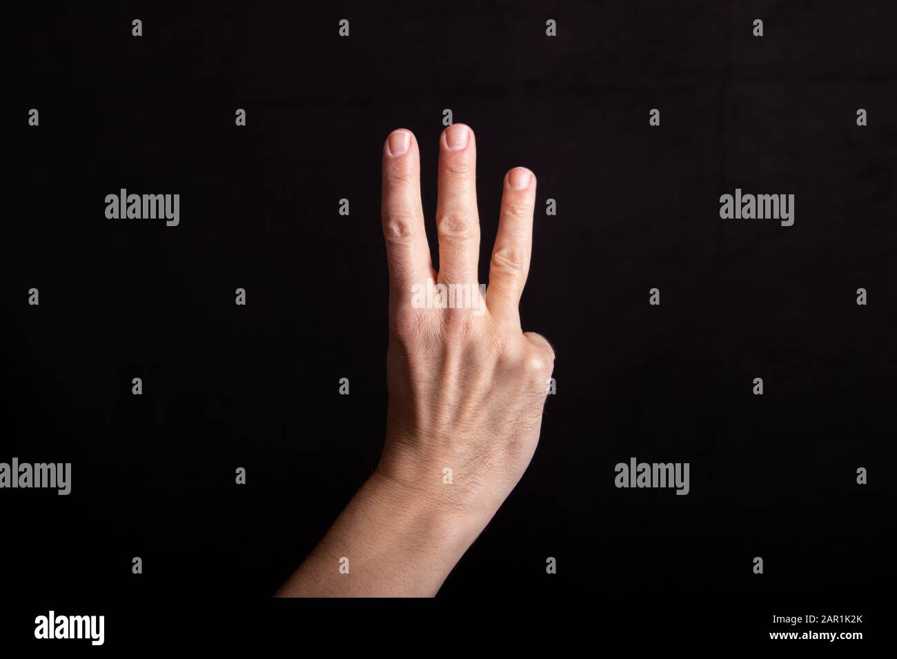 Three 3 Hand Fingers High Resolution Stock Photography and Images - Alamy